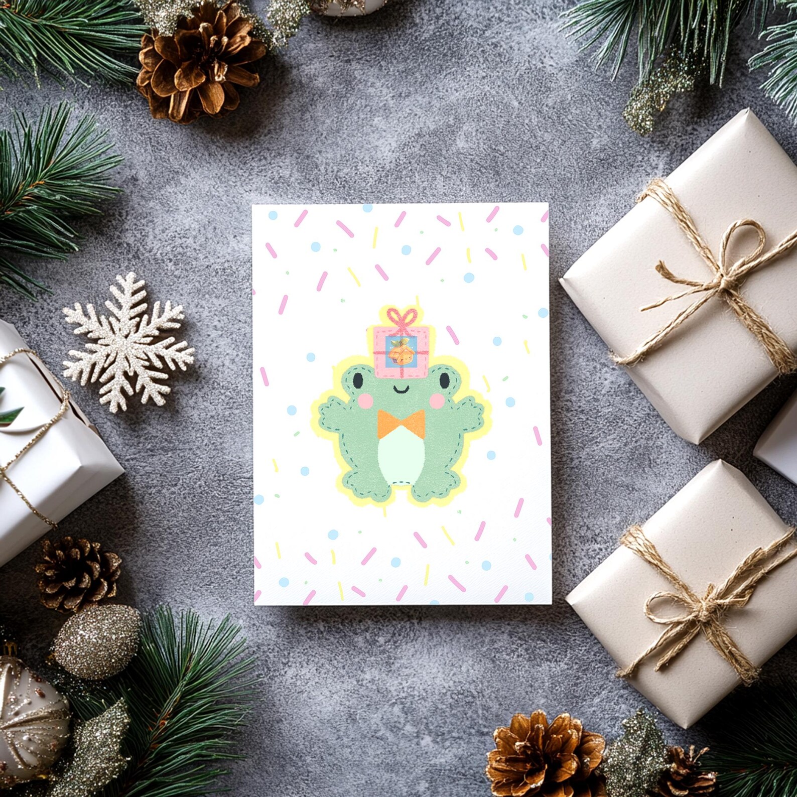 Frog Themed Birthday Digital Art Commercial Use - Fun Party Gift Card ...