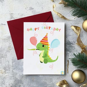 Dinosaur Birthday Theme Digital Art Commercial Use - Cute Party Gift ...