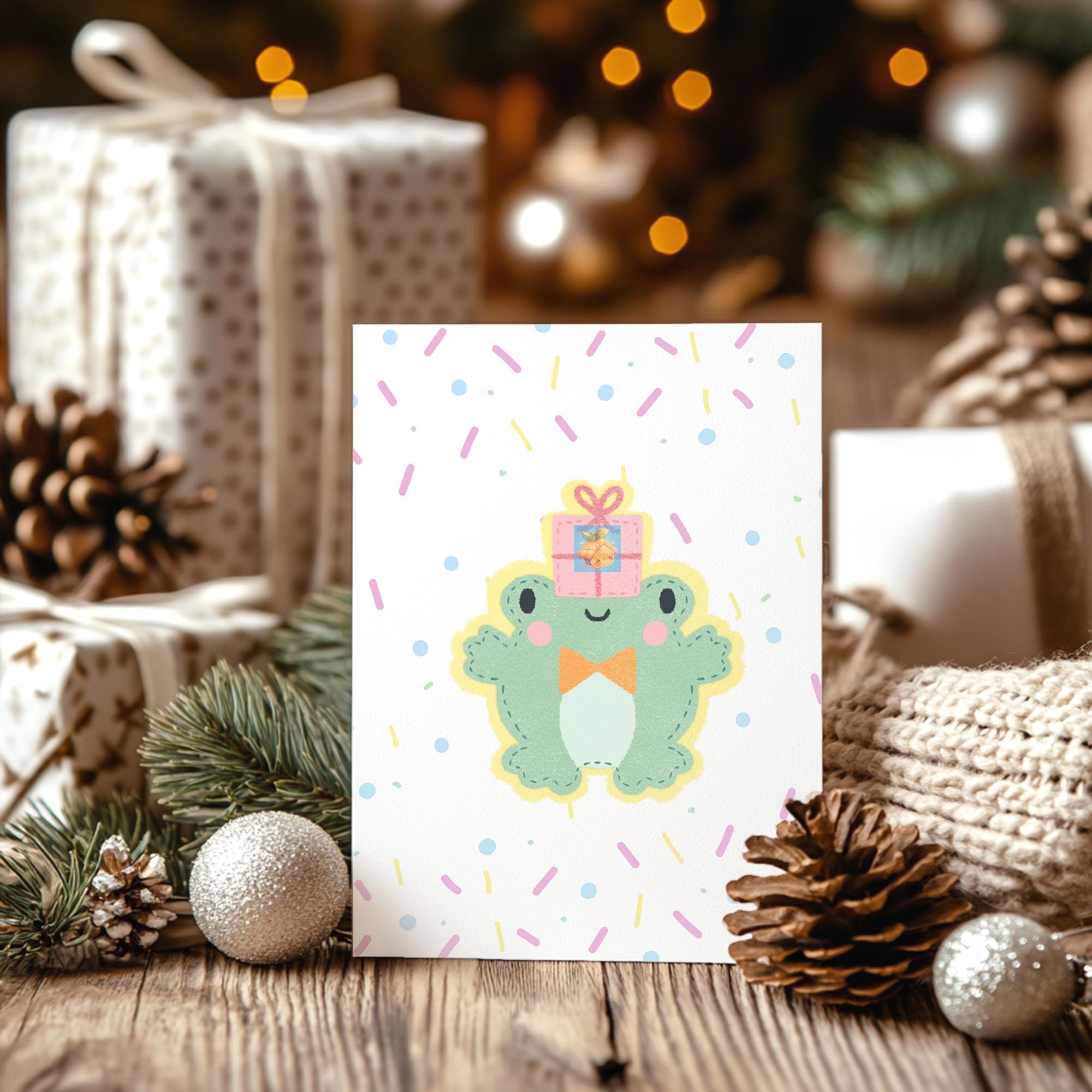 Frog Themed Birthday Digital Art Commercial Use - Fun Party Gift Card ...