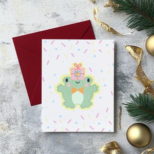 Frog Themed Birthday Digital Art Commercial Use - Fun Party Gift Card ...