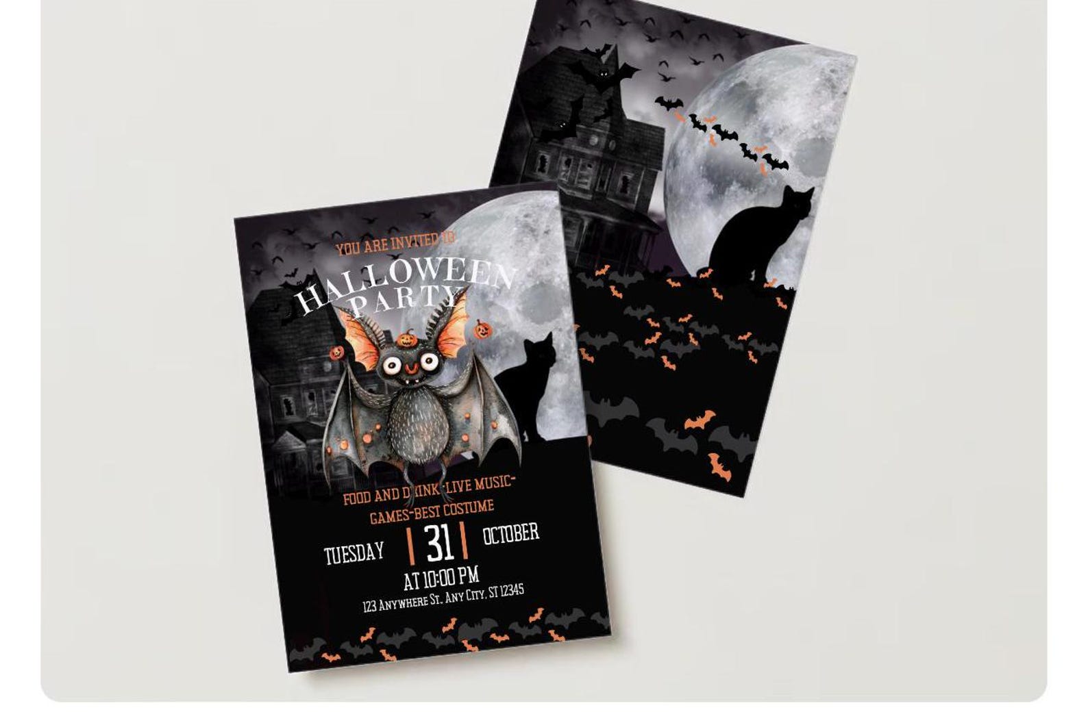 Spooky Bat & Haunted House Theme,free Hampers Tag Perfect for October ...