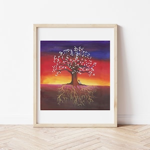 Roots Art Print, Tree Art, Mindfulness Art, Kids Wall Decor, Nursery ...