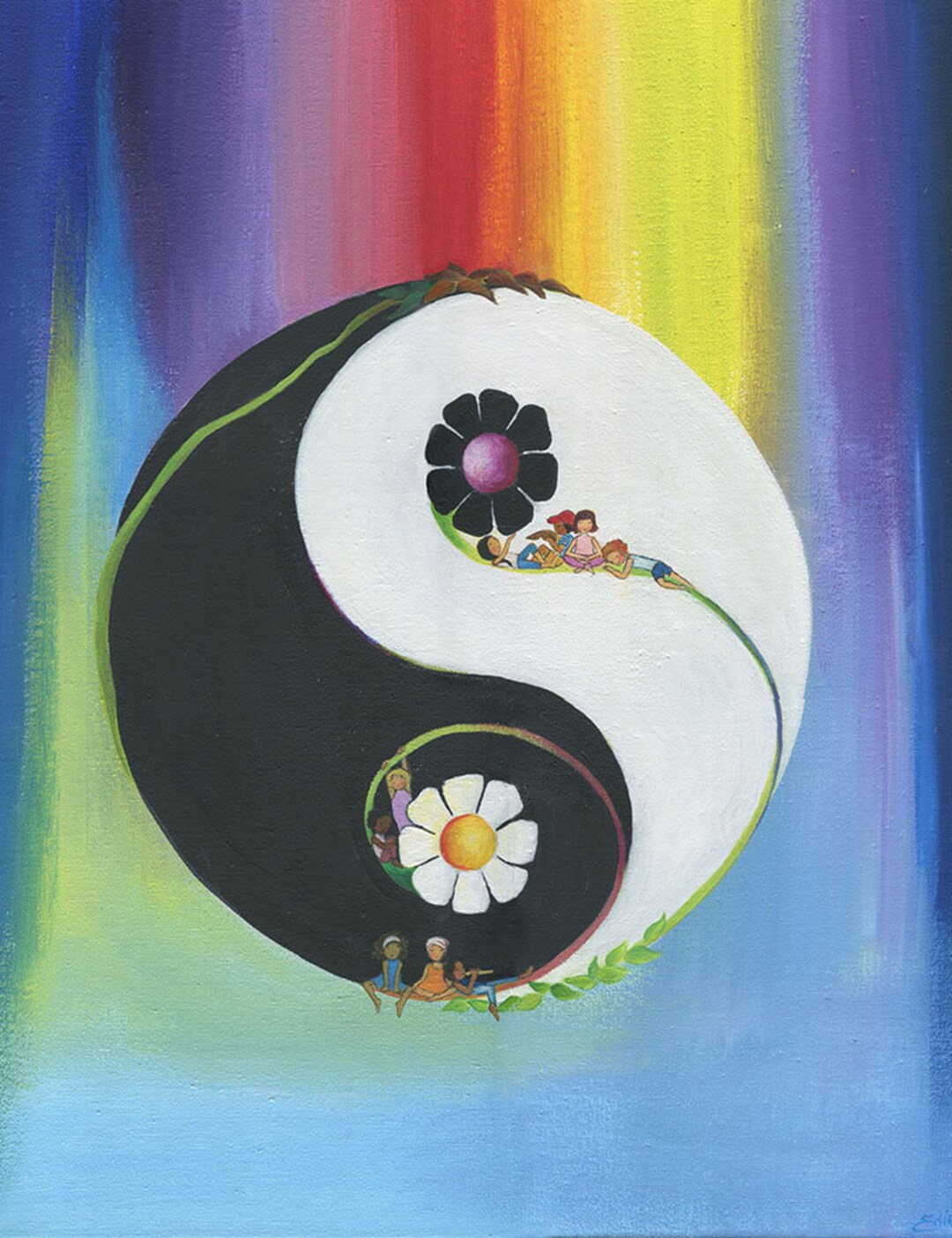 Yin Yang Art, Meditation Art, Mindfulness Art - Etsy