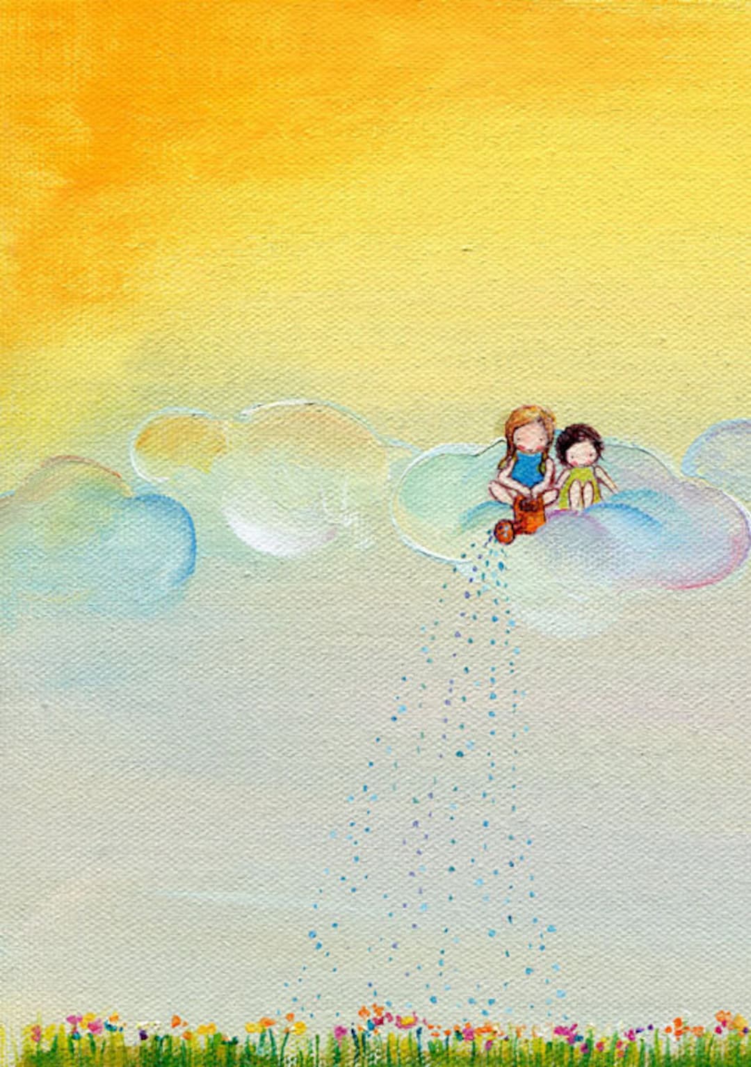 Sprinkle Shower Art Print Girl's Room Wall Art - Etsy