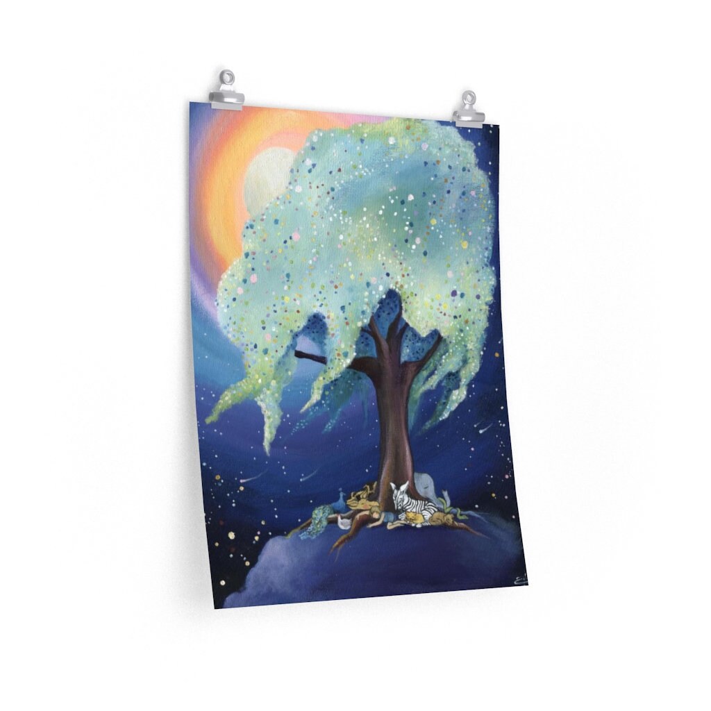 Art Poster for Kid's Room Tree of Dreams | Etsy