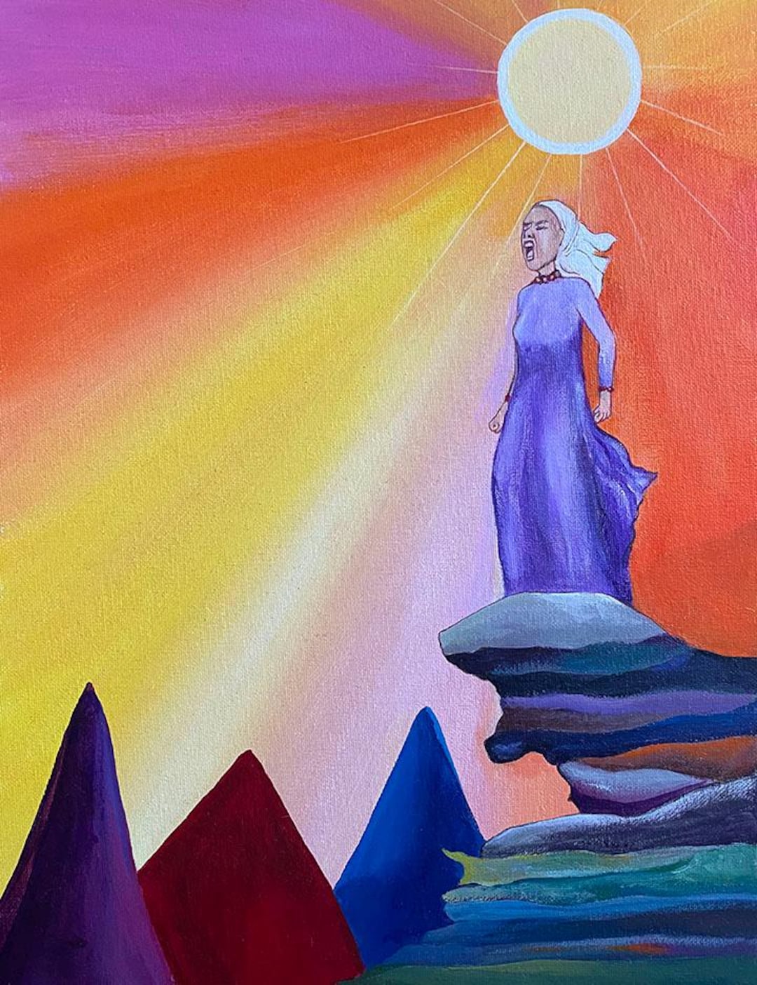 Sacred Anger Art, Anger Meditation, Feelings, Painting for Yoga Studio ...