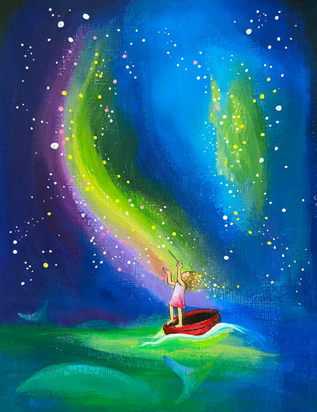 Cosmic Celestial Kids Art Print for Wellness Mom Girls Room Artwork ...