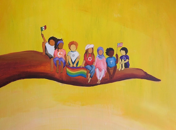 Diversity Art Print Art for Classroom Art for Equality | Etsy