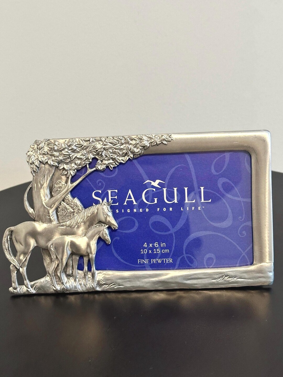 Vintage SEAGULL PEWTER Frames With Horse Design 4x6 Picture Frame Fine ...