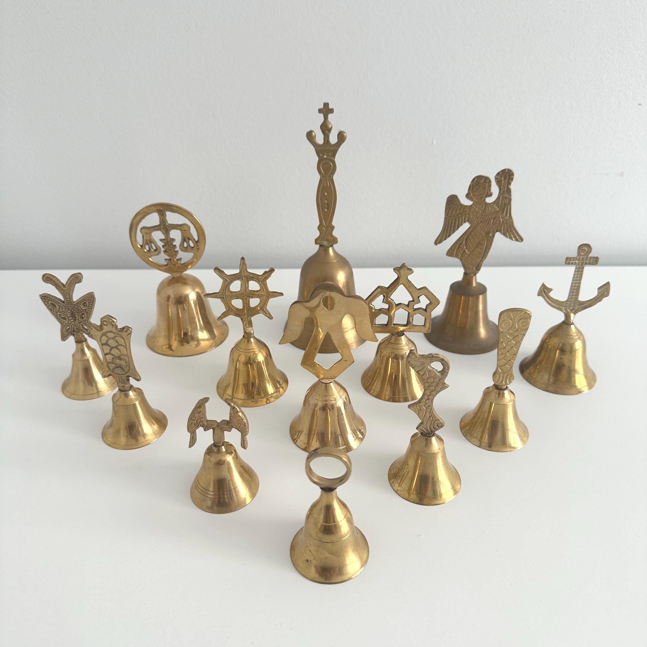 BRASS Bells Vintage Bells Brass Hand Bells Brass Bell Collection ...