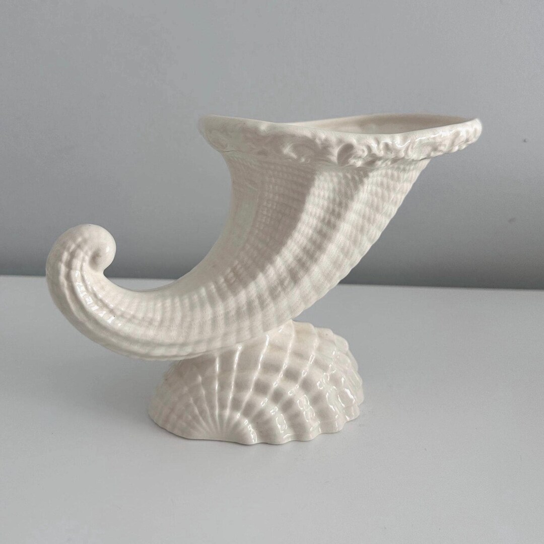 SPODE Imperial Fancies Cornucopia Vase Planter Horn of Plenty Shell ...