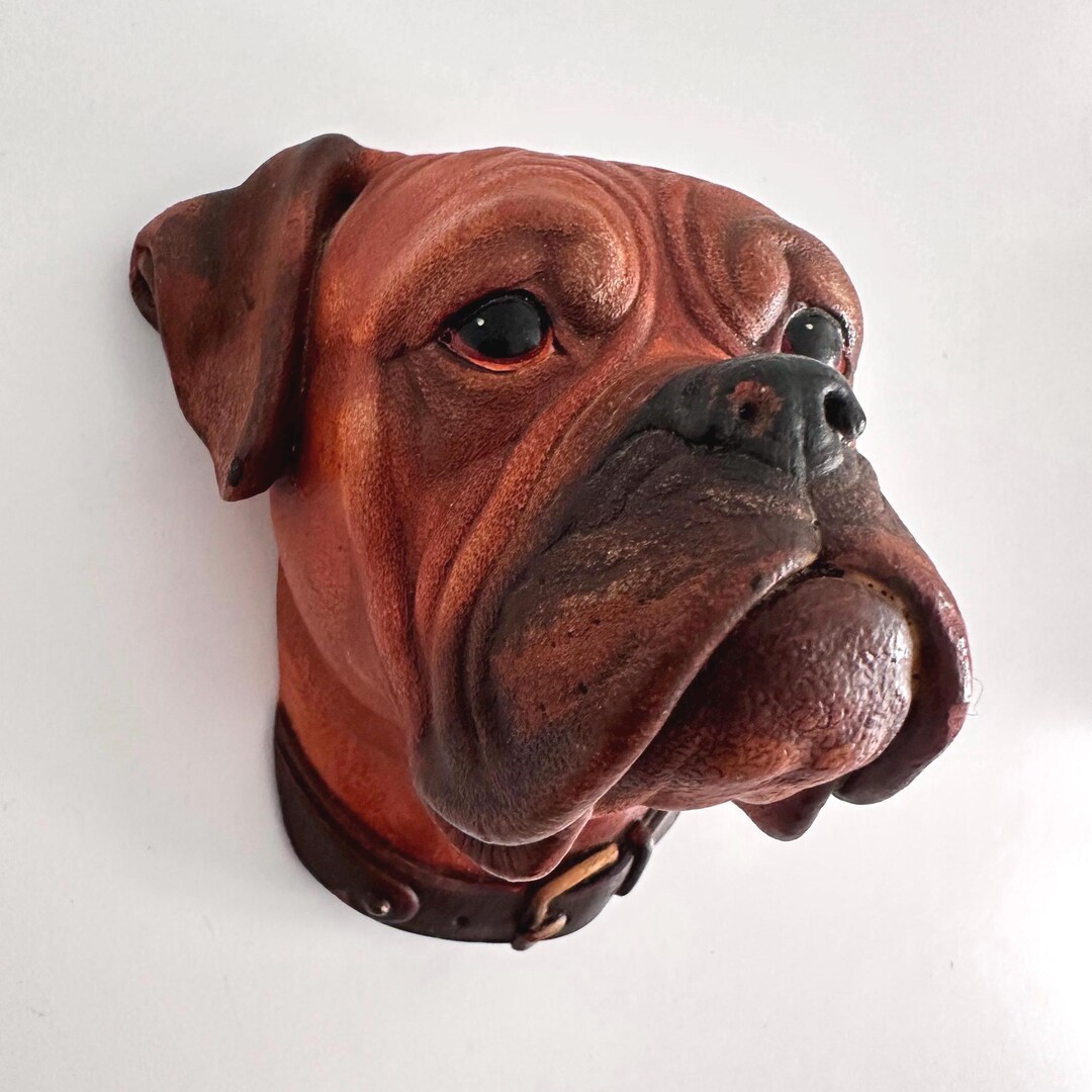 Vintage BOSSONS Boxer Terrier Dog Head, Dogs of Distinction Series ...