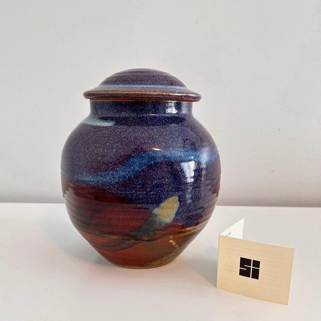 Studio Pottery Jar With Lid, Artist Steve Irvine, Vintage Hand Thrown ...