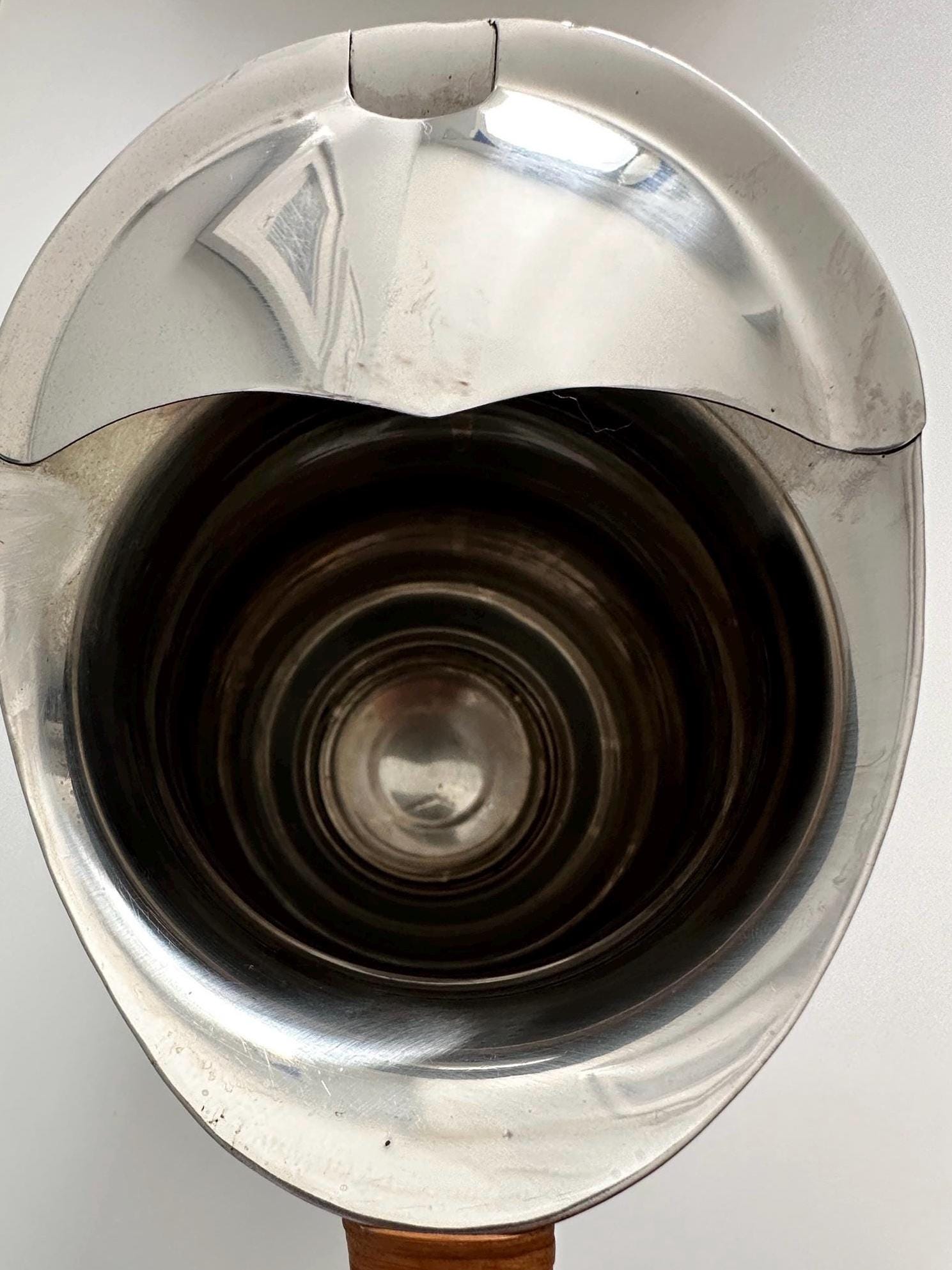 MCM WATER PITCHER Wicker and Wire Wrapped Stainless Steel Water Pitcher ...