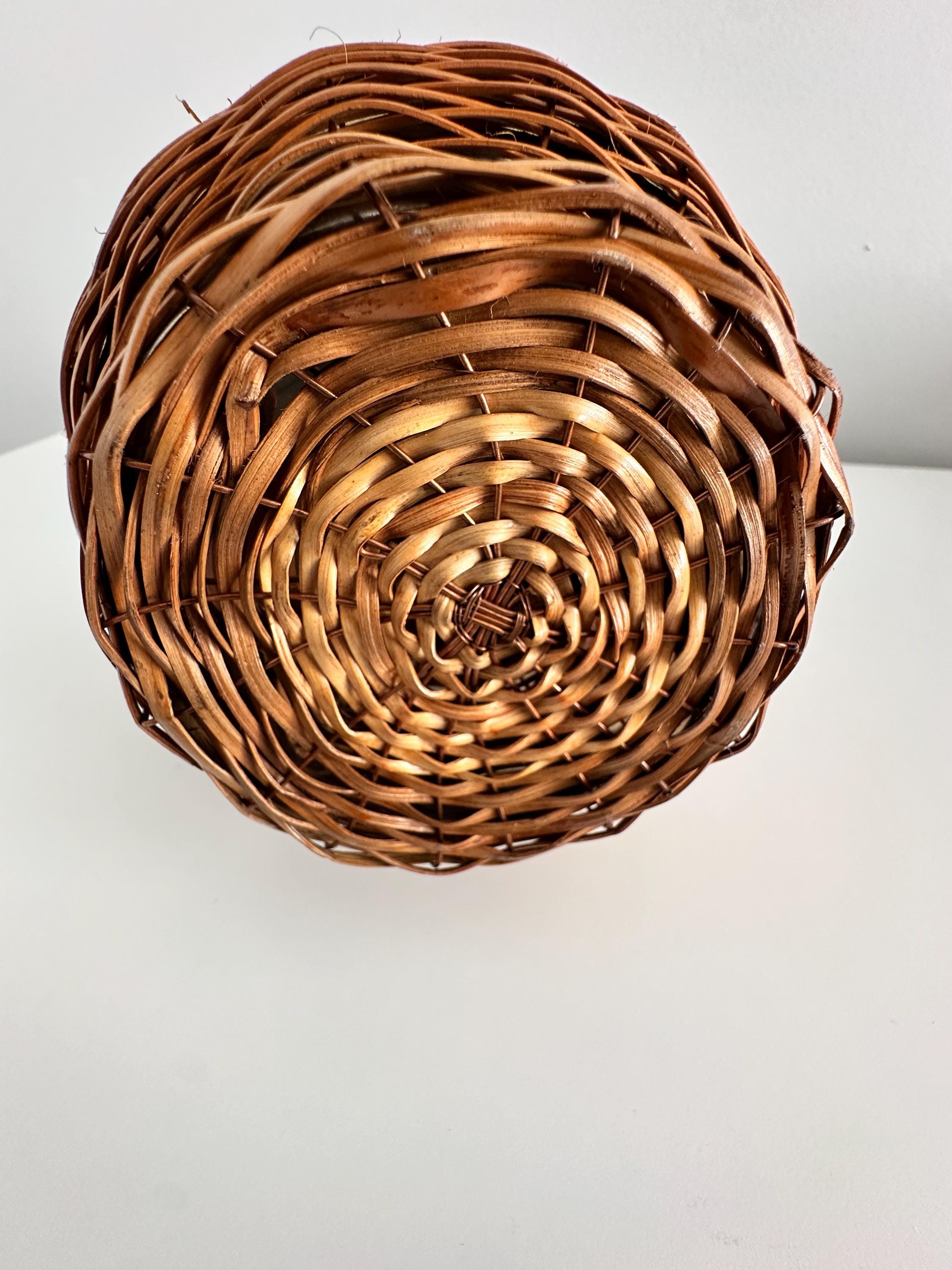 MCM WATER PITCHER Wicker and Wire Wrapped Stainless Steel Water Pitcher ...