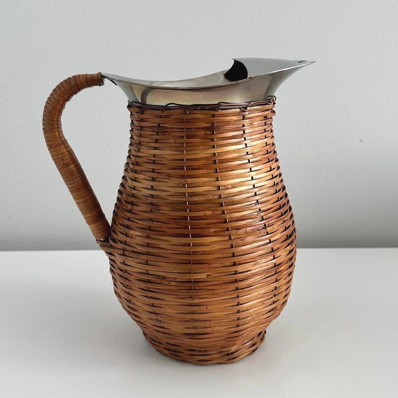 Wicker Pitcher - Etsy