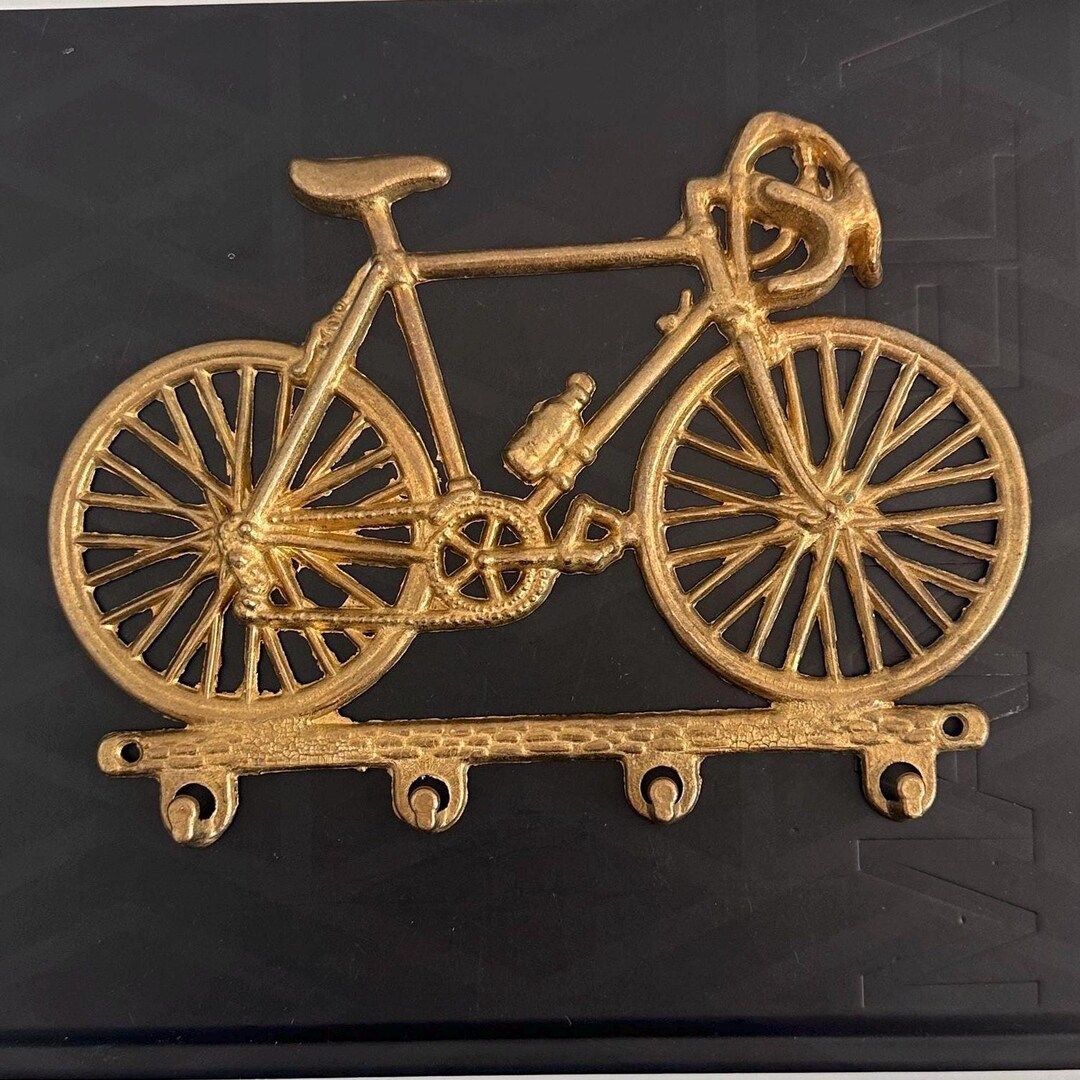 Vintage Brass Bicycle Key Holder, Wall Mount Home Decor Hooks - Etsy