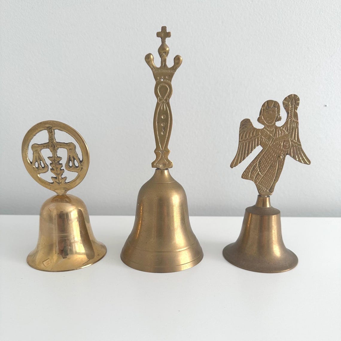 BRASS Bells Vintage Bells Brass Hand Bells Brass Bell Collection ...