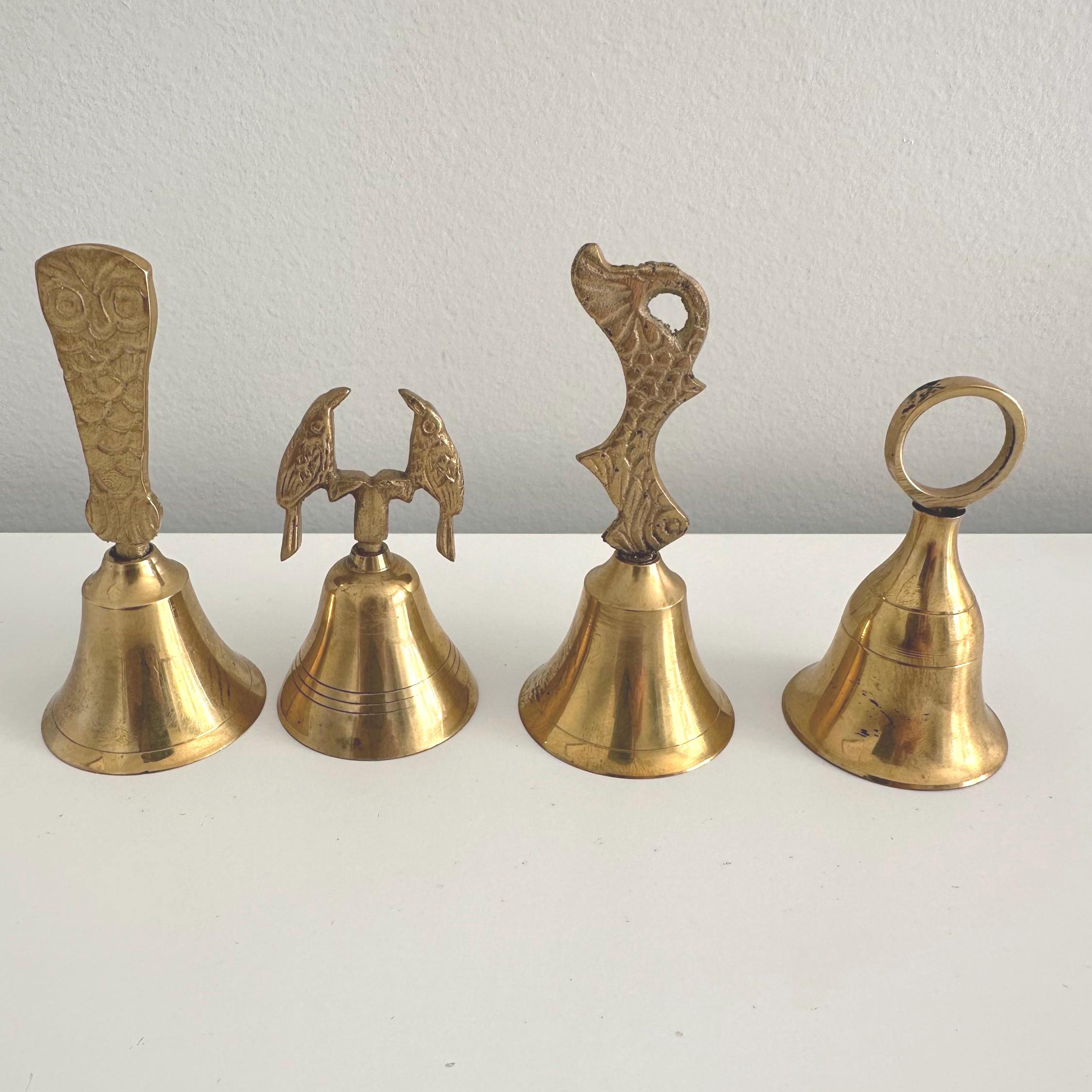 BRASS Bells Vintage Bells Brass Hand Bells Brass Bell Collection ...