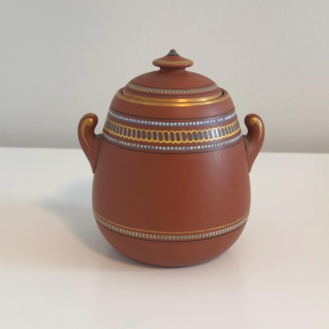 19th Century English PRATT WARE Sugar Bowl With Lid F&R Pratt Antique ...