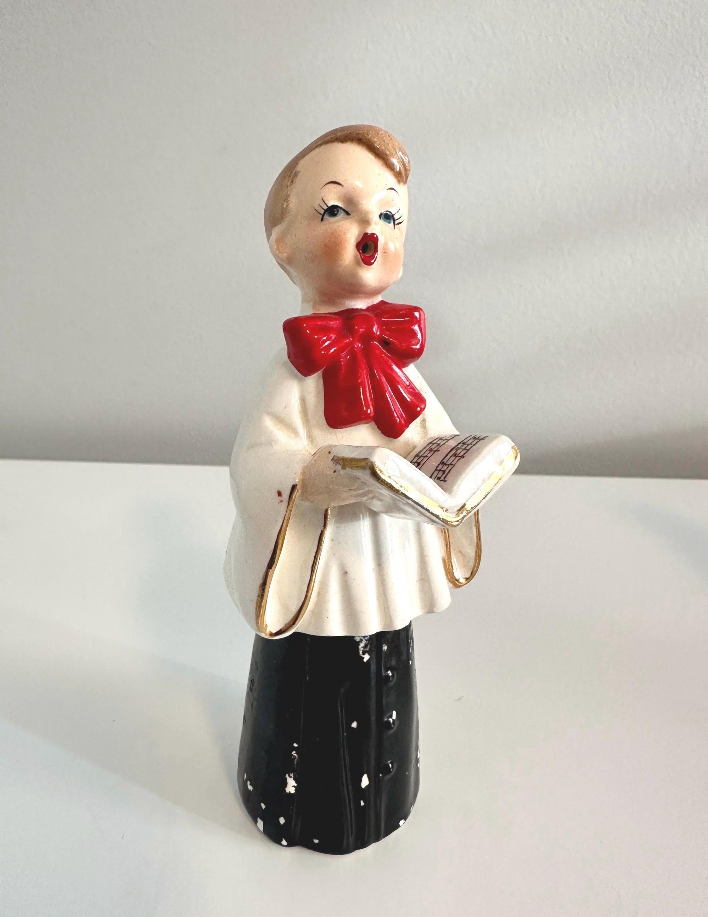 Set of Mid Century CAROLLERS Porcelain Boy and Girl Ceramic Choir ...