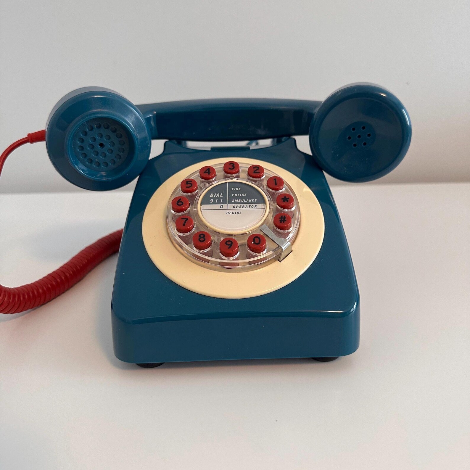 Retro Telephone Push Button Vintage Phone Blue Telephone Turquoise ...