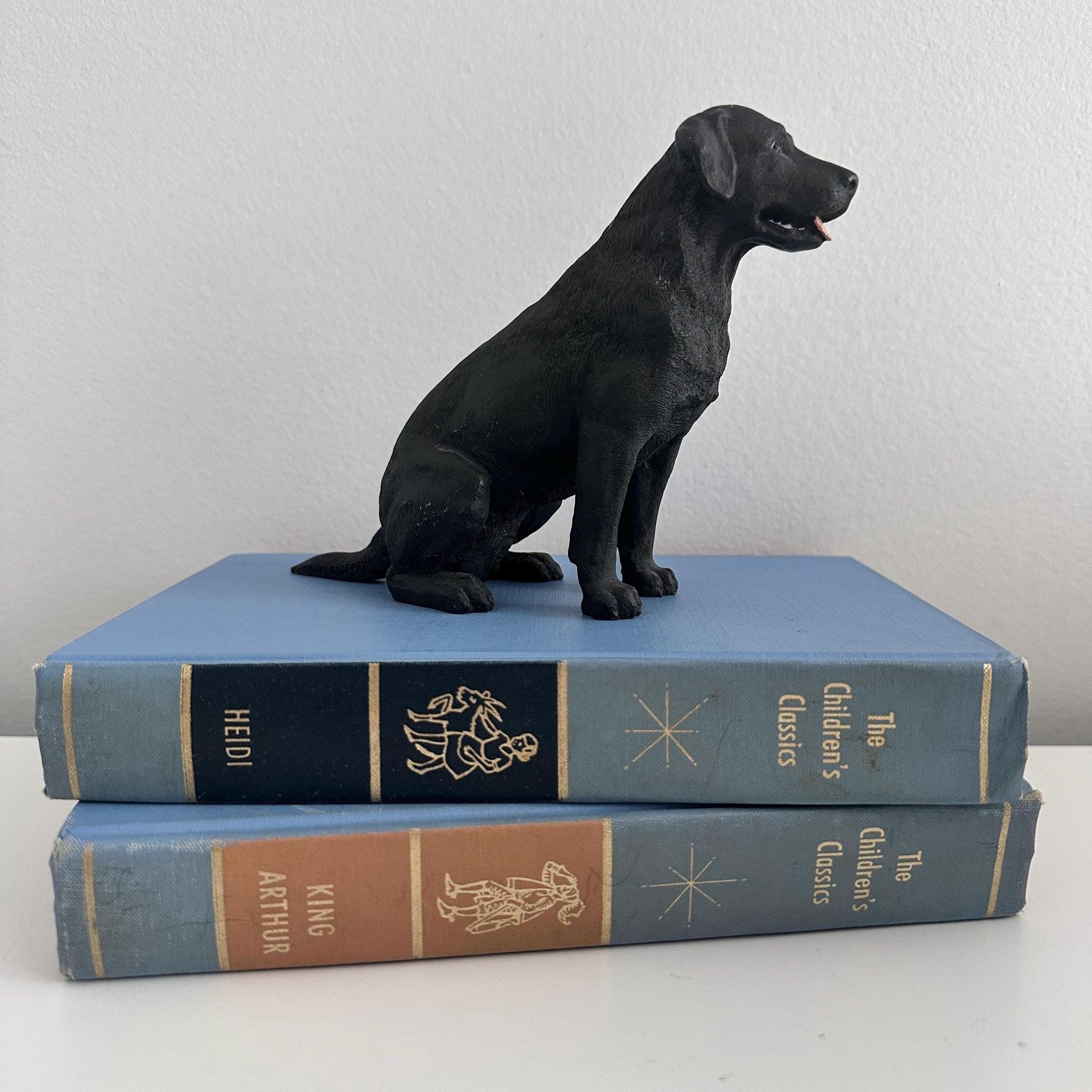 Vintage Black Labrador Retriever Figurine: 5" Resin Dog Statue - Etsy
