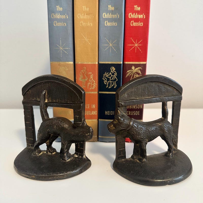 Cat Bookends - Etsy