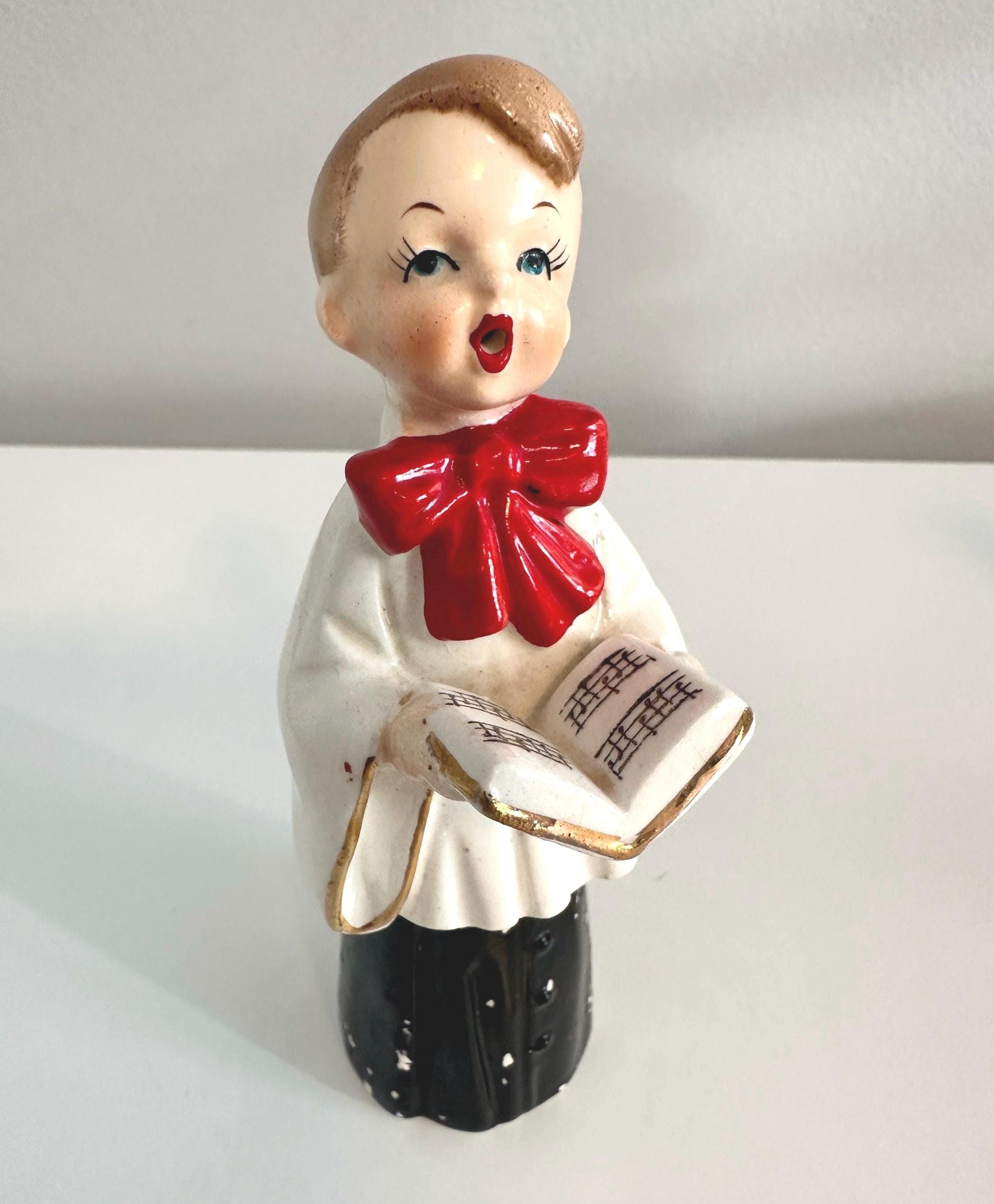 Set of Mid Century CAROLLERS Porcelain Boy and Girl Ceramic Choir ...