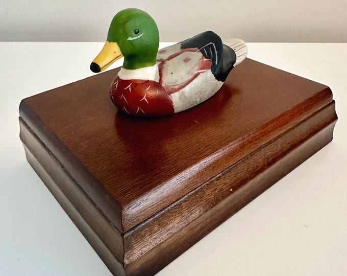 Mallard Duck Playing Card Deck Box Playing Card Holder Wooden Box ...