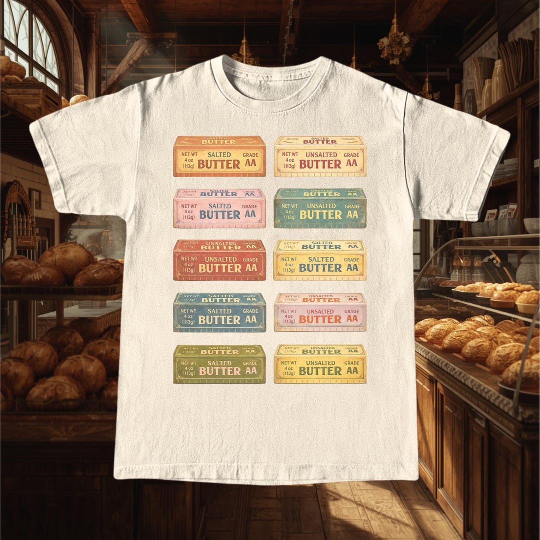 Butter Shirt: Vintage Butter Stick Label Graphic Tee - Etsy