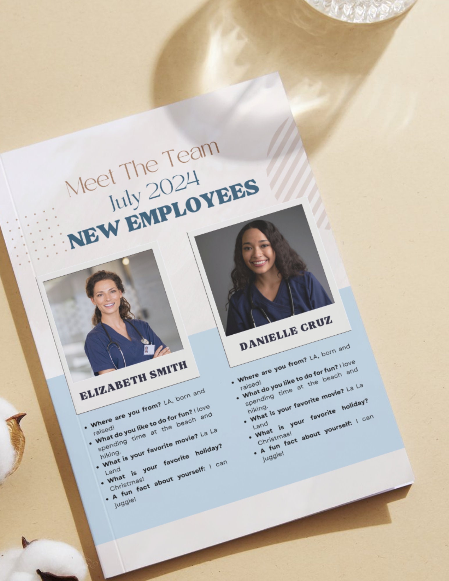 Meet the Team New Employee Hire Flyer Template Canva Editable Instant ...