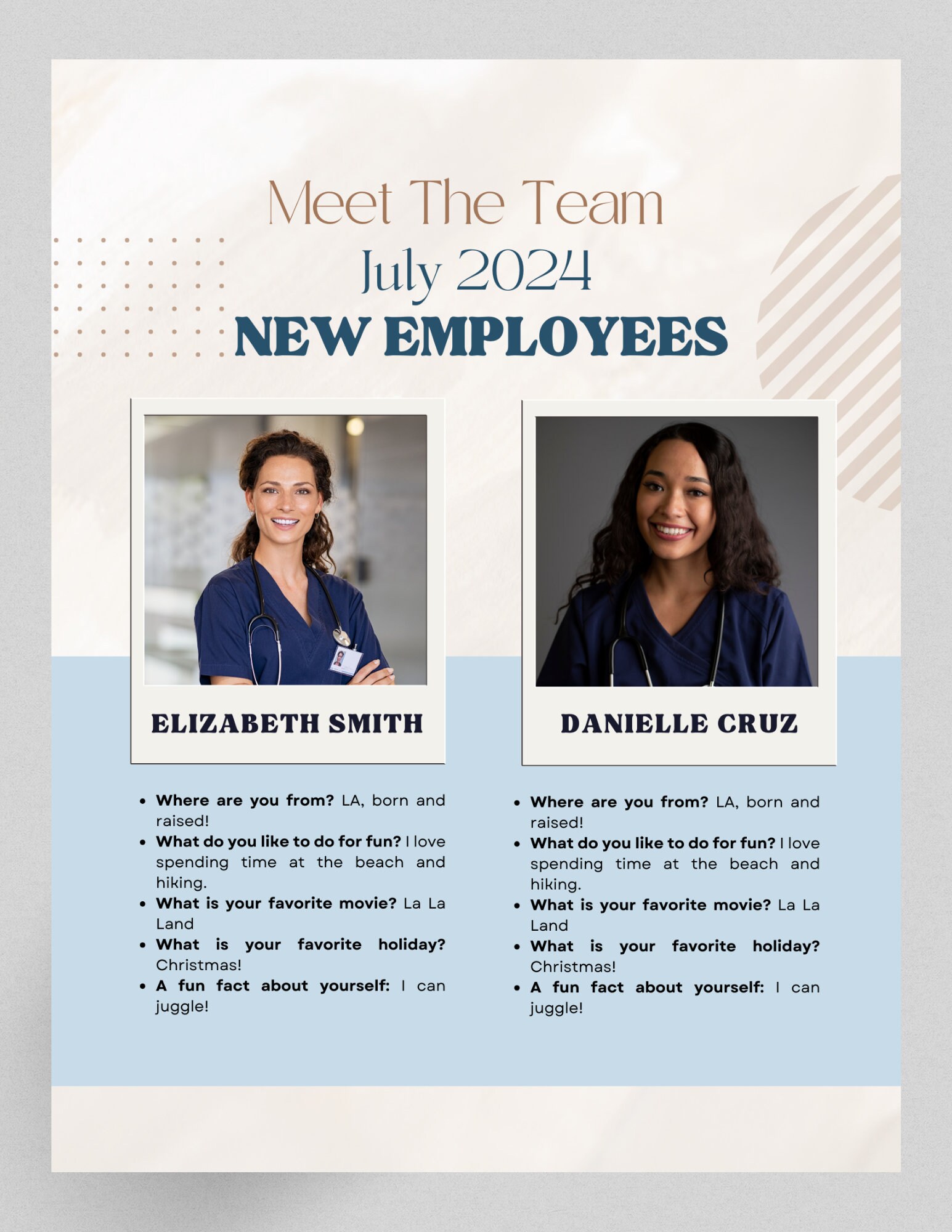 Meet the Team New Employee Hire Flyer Template Canva Editable Instant ...