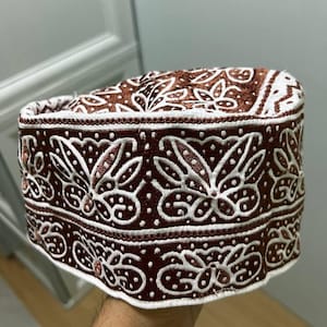 Copper Hat Size23 Islamic Kofi Omani Cap Islamic for Men Prayer Kuma ...
