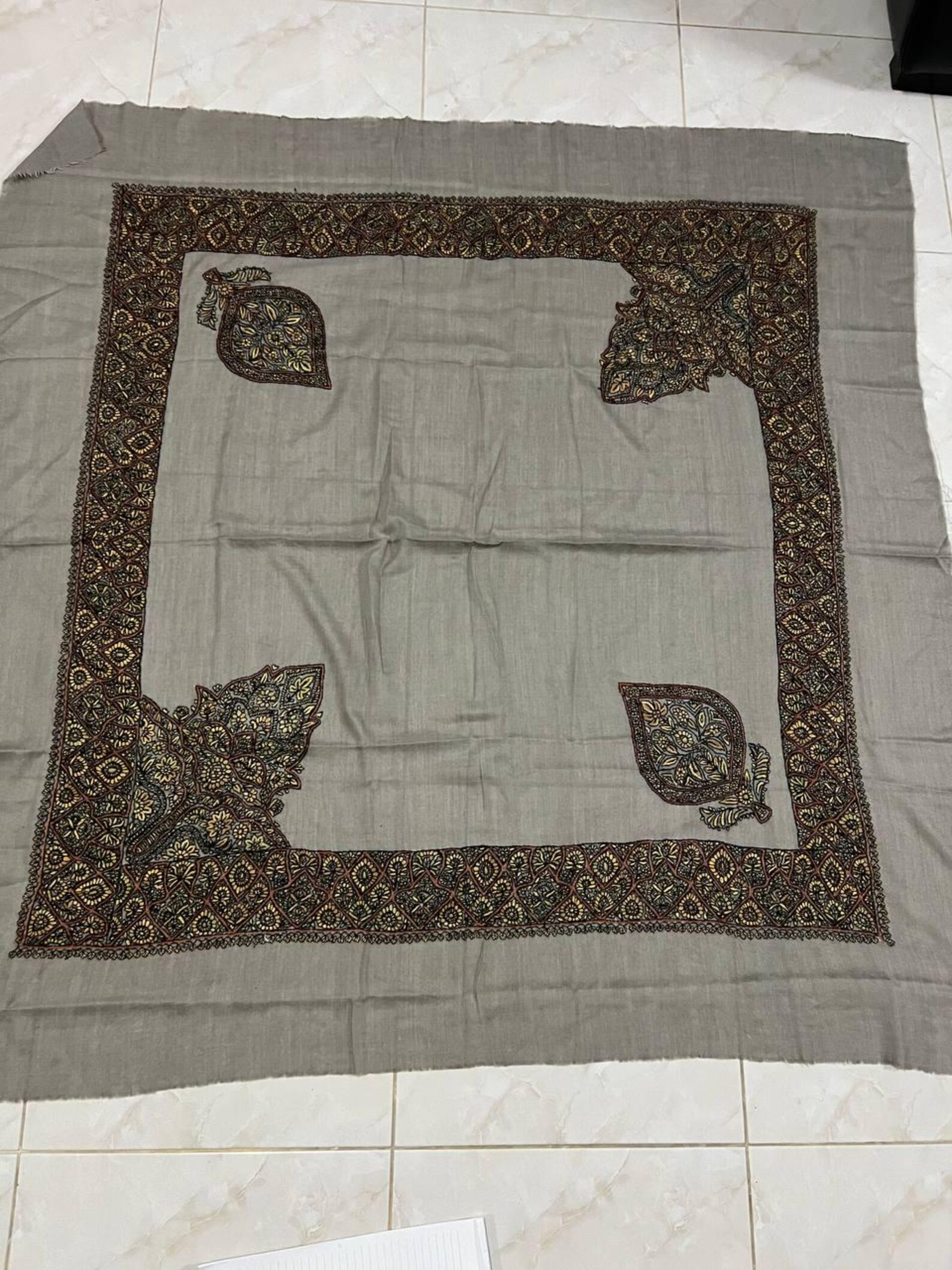 Large Embroidery Shemagh Kashmiri Turban Bedouin Desert Keffiyeh Yemeni ...