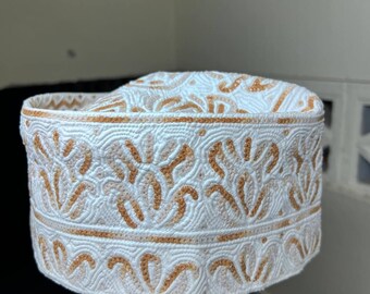 Multicolored Omani Kufi Hat Size21 Blue, Gray, Orange, Brown for Prayer ...