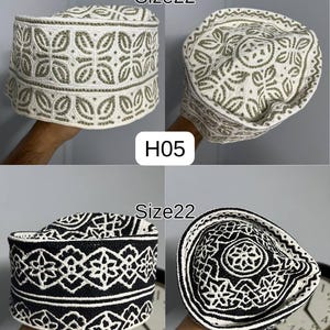 OMANI Massar Size22 Mens Cap Zanzibar Embroidered Handmade Ramadan - Etsy