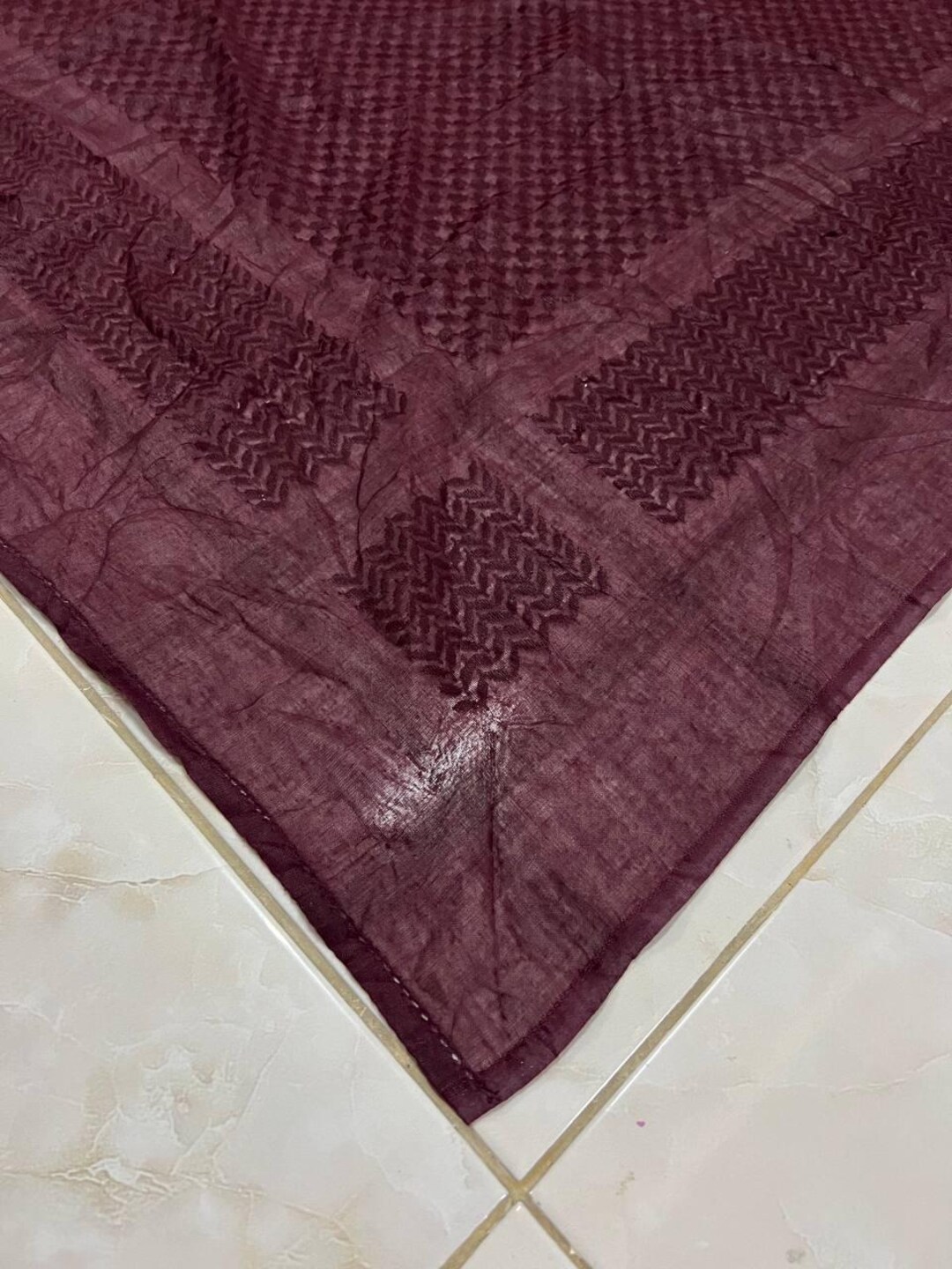 Burgundy Red Shemagh Keffiyeh Fierce Color Size118*115cm Lightweight ...