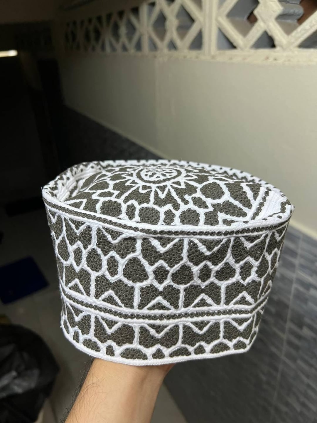 Omani Kufi Size24 Dark Gray Prayer Hat Islamic Cap - Etsy