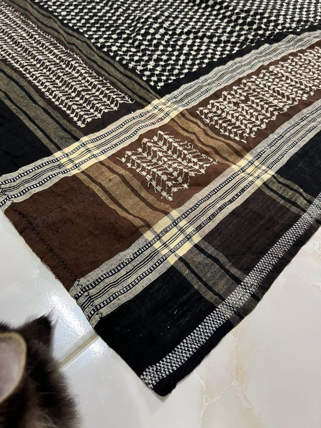 Shemagh Keffiyeh Fierce Color Size118113cm Lightweight, Black, Brown ...