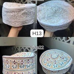 OMANI Massar Size22 Mens Cap Zanzibar Embroidered Handmade Ramadan - Etsy