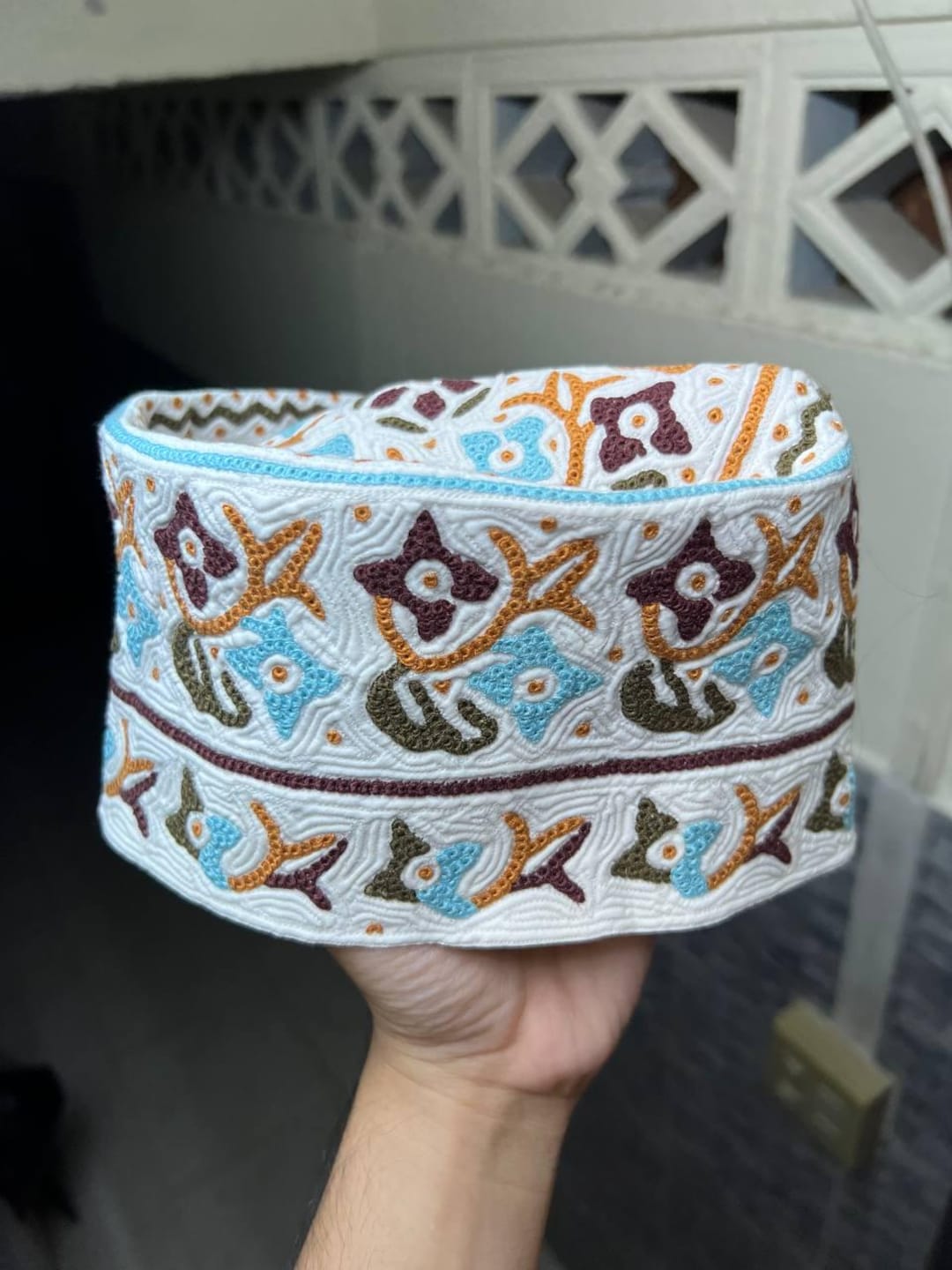 Rare Omani Kufi 21.5in Multicolor 4 Colors Islam Prayer Hat Handmade - Etsy