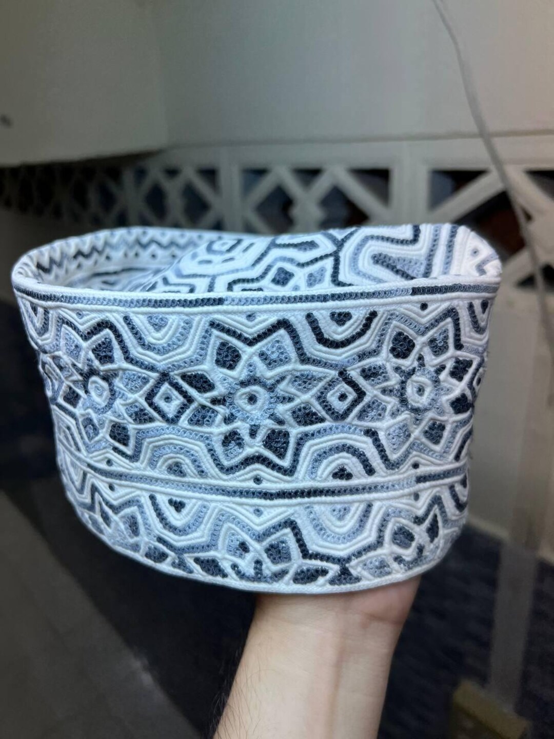 Islamic Kufi Grayish Black Gradient Size22 Prayer Cap Men-muslims Hat ...