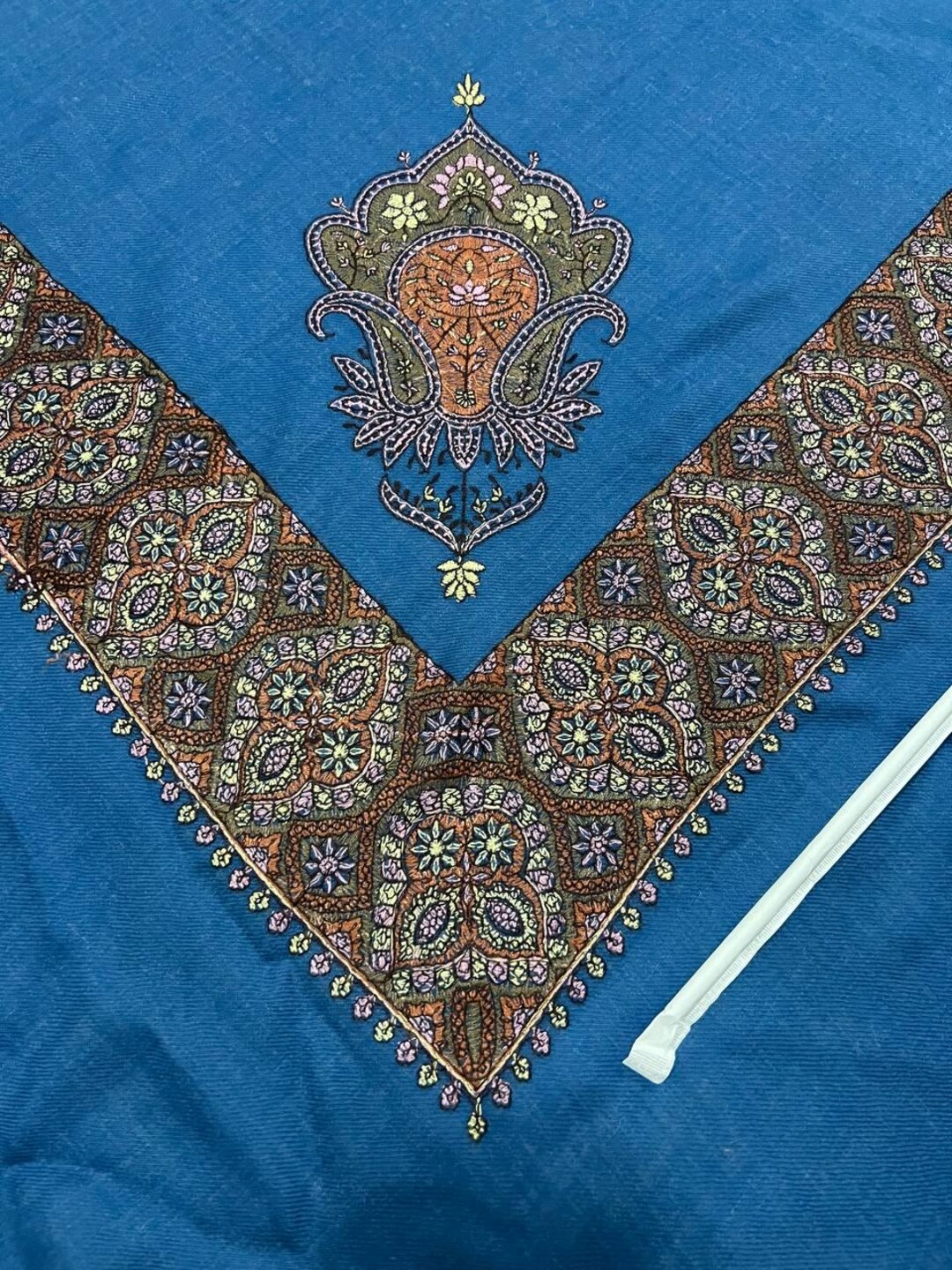 Blue Shemagh Jasmine Shawl Stole Wool Qatari Beautiful Islamic Preyer ...