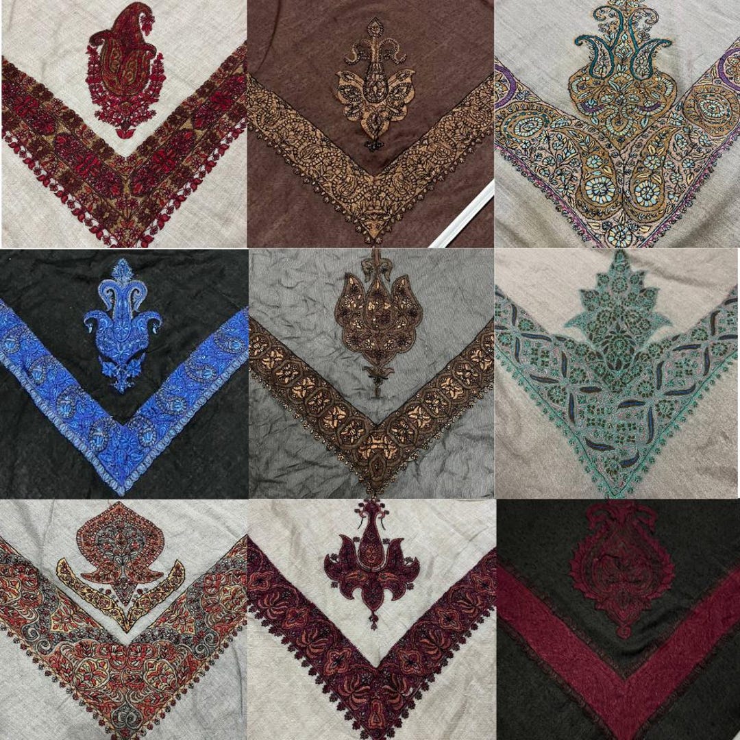 Omani Shemagh Embroidered Wool Sheepskin Finely Beautiful - Etsy