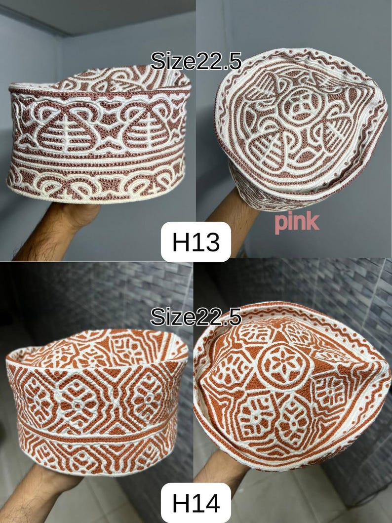 OMANI Kumma Size22.5 Muslim Hat Men Kufi for Prayer - Etsy