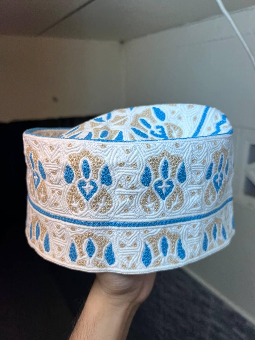 Prayer Cap Size23 Omani Kufi Handmade Mens Muslim - Etsy