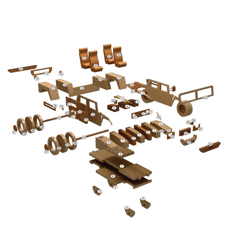 Plans and Templates, Wooden Toy Humvee War Truck - Digital Pattern ...