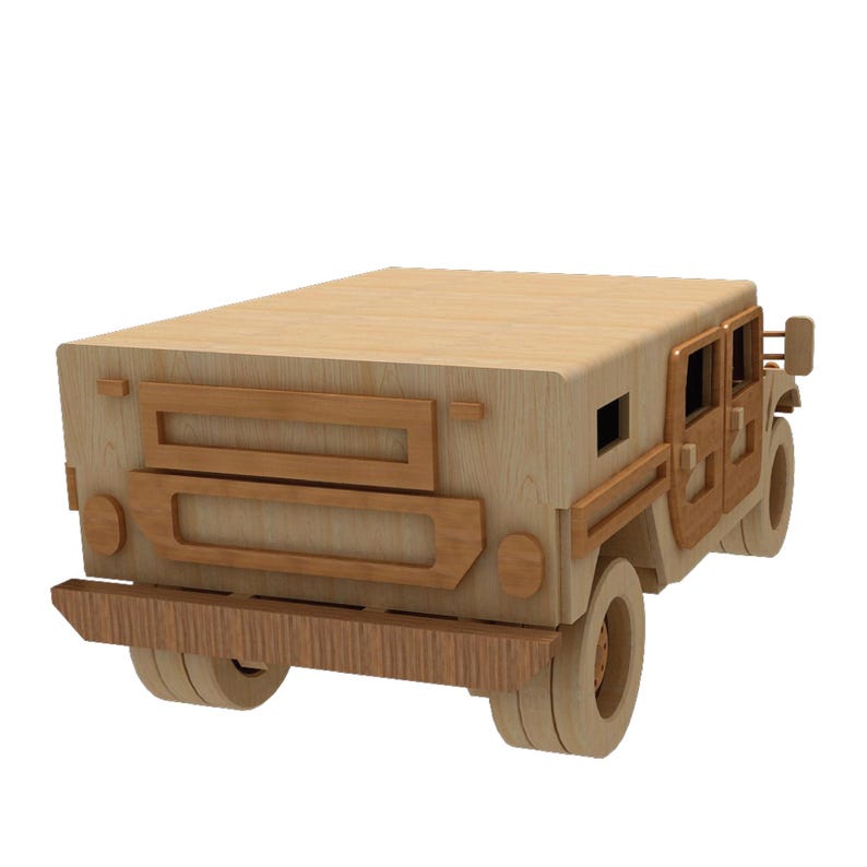 Plans and Templates, Wooden Toy Humvee War Truck - Digital Pattern ...