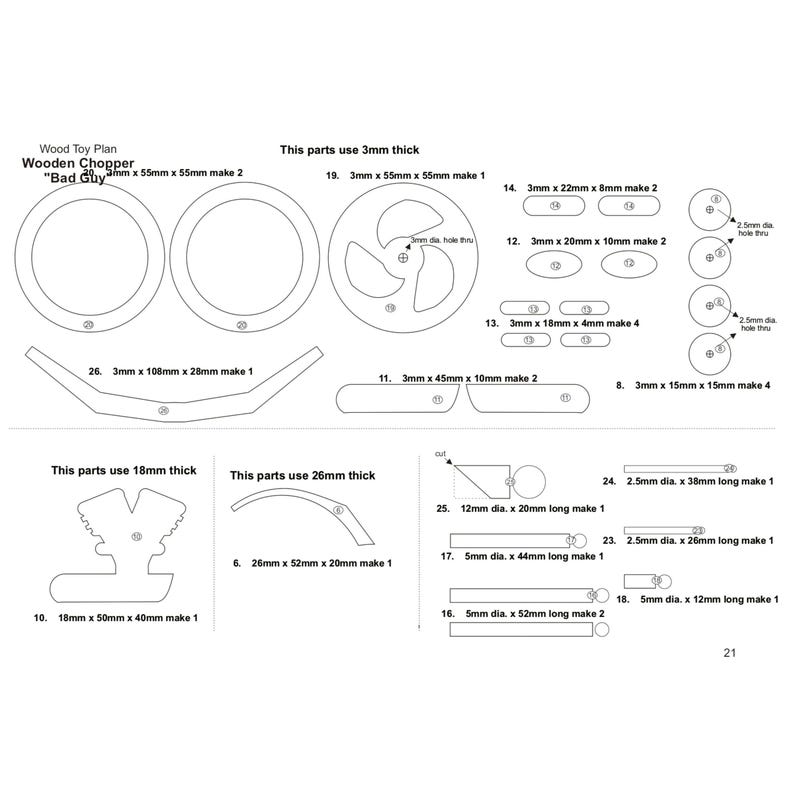Plans and Templates, Wooden Toy Motorcycle, Digital Pattern, Instant ...